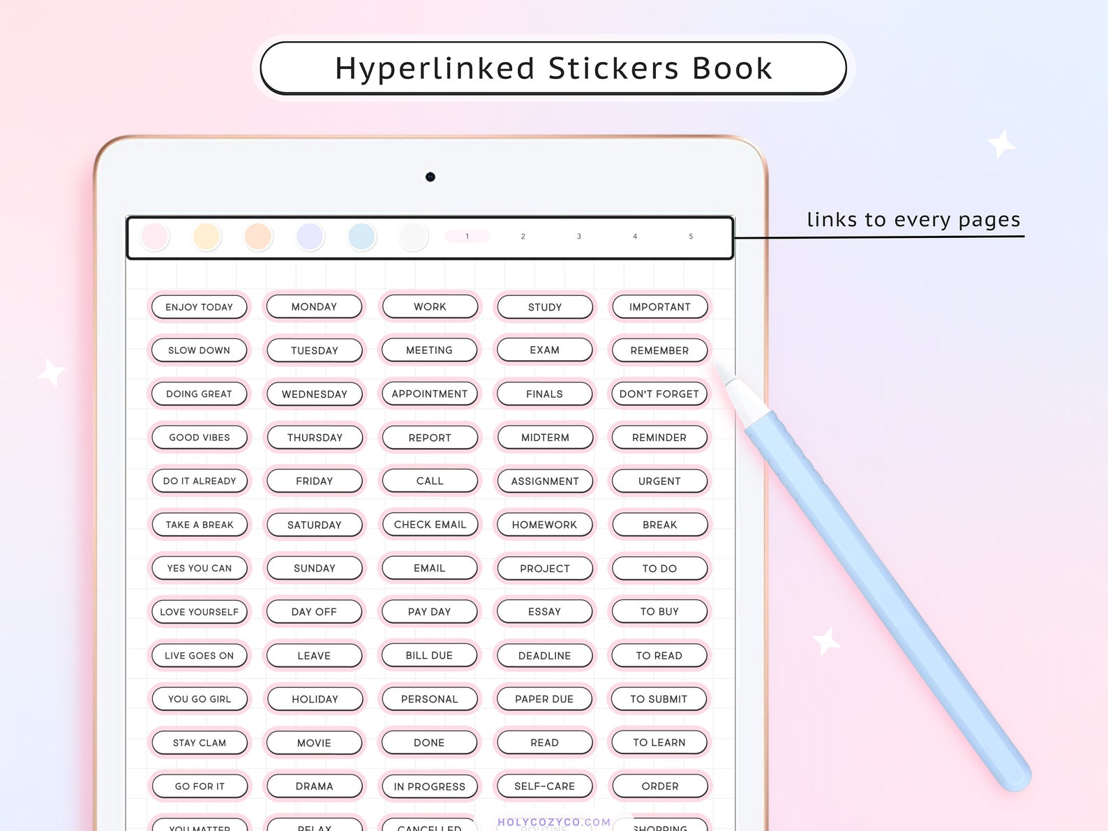 Retro Daily Digital Stickers Goodnotes Sticker Book Digital - Etsy