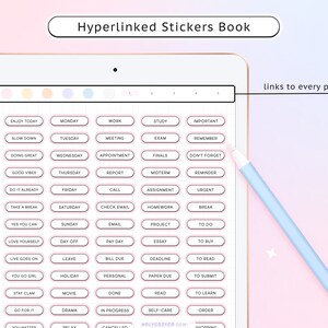 Retro Daily Digital Stickers, Goodnotes Sticker Book Digital Planner ...