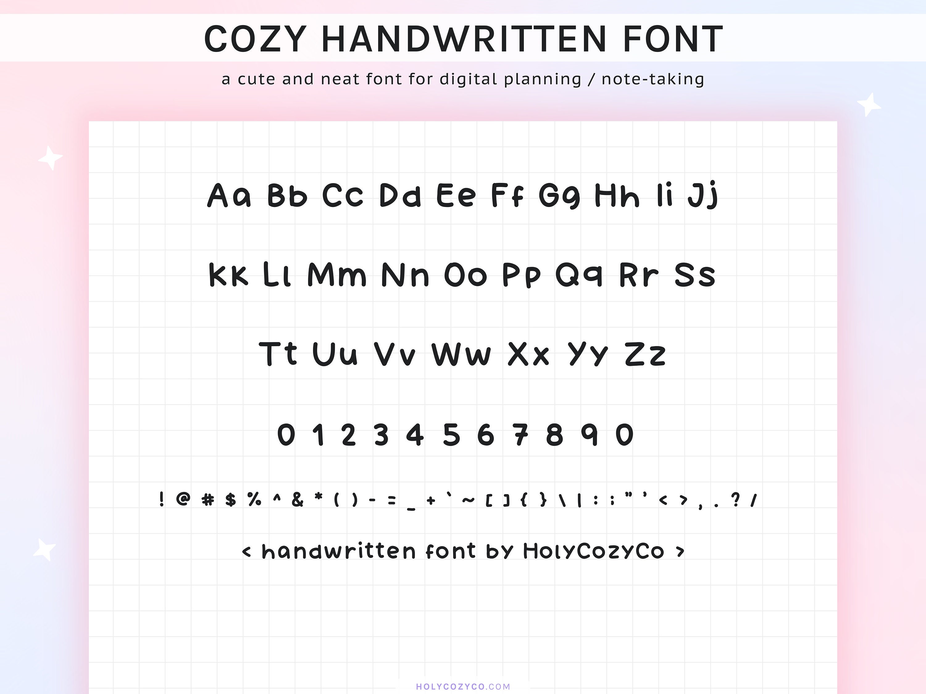 Cozy Handwritten Font for Digital Planner / Note-taking Cute - Etsy