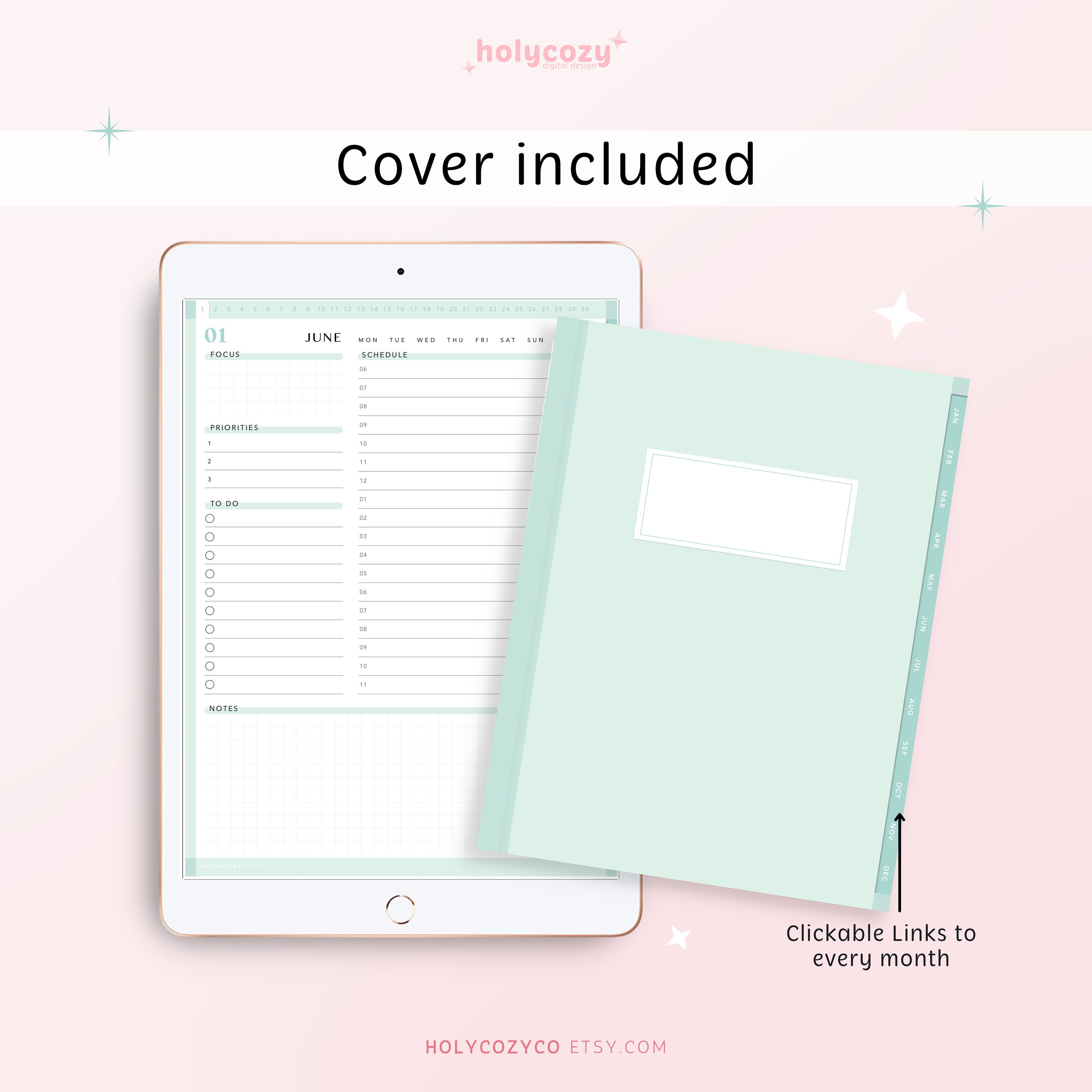 Digital Planner Daily Pad Hourly Schedule for Goodnotes - Etsy