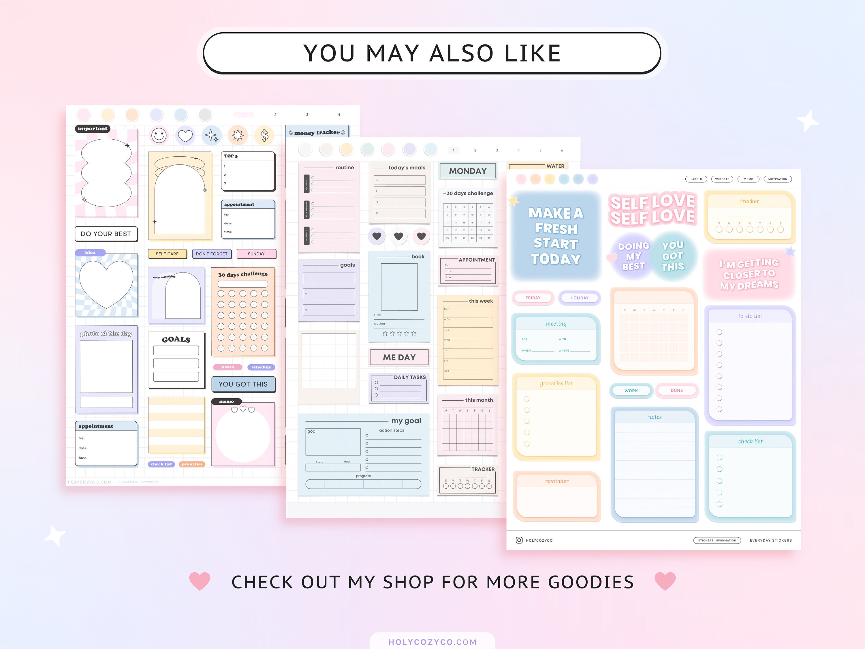 Retro Daily Digital Stickers Goodnotes Sticker Book Digital - Etsy