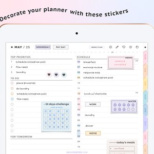Pink Sticky Notes Digital Sticker Book for Goodnotes Planner Widgets ...