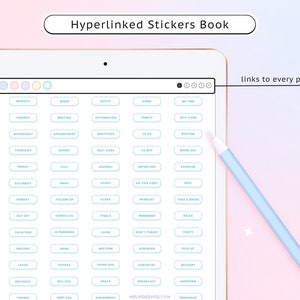 Essential Digital Stickers 2.0 , Goodnotes Sticker Book Digital Planner ...