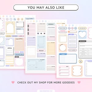 Digital Planner Sticky Notes Sticker for Goodnotes - Pastel Planner ...