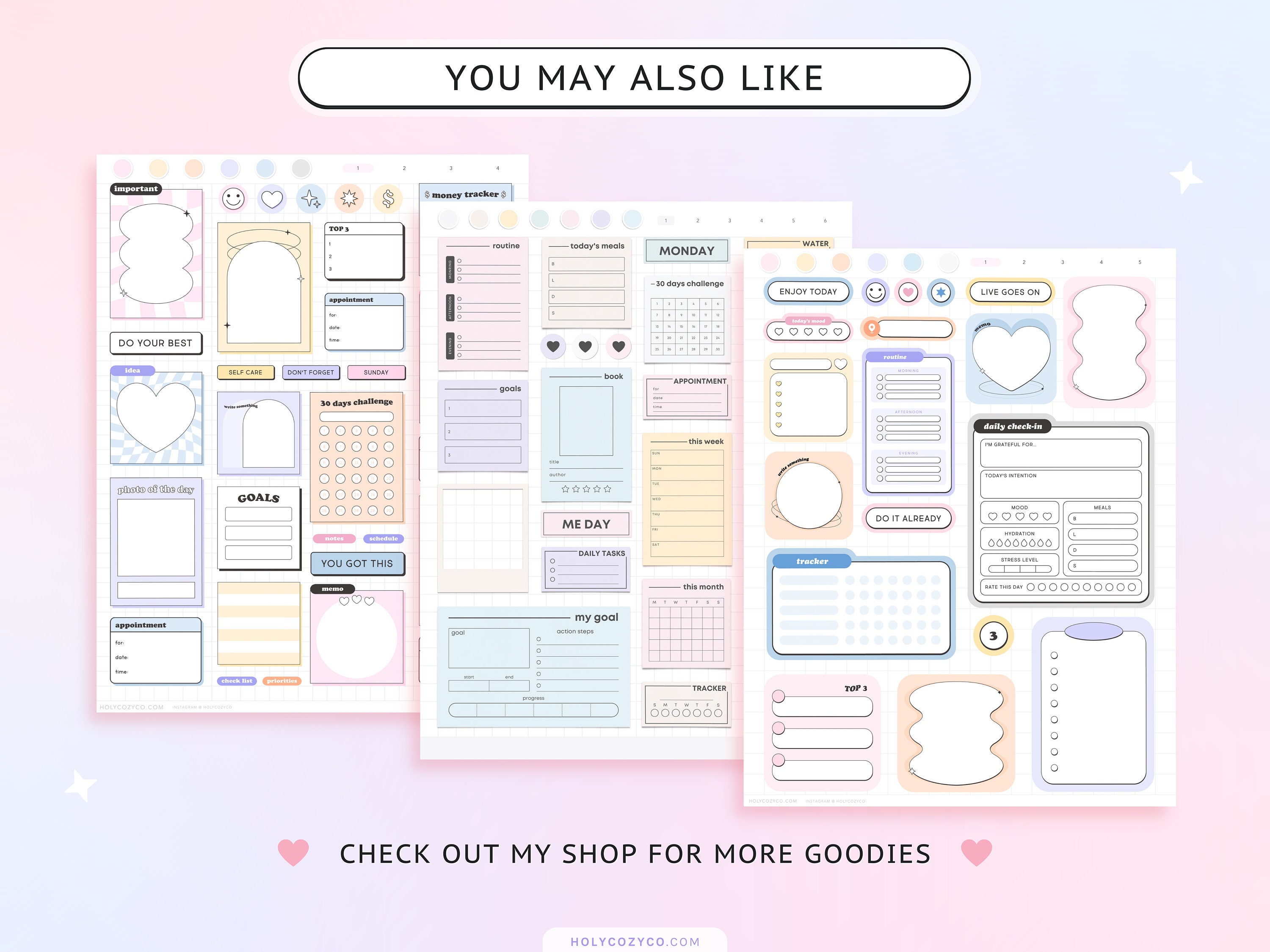 Digital Planner Sticky Notes Sticker for Goodnotes Pastel - Etsy