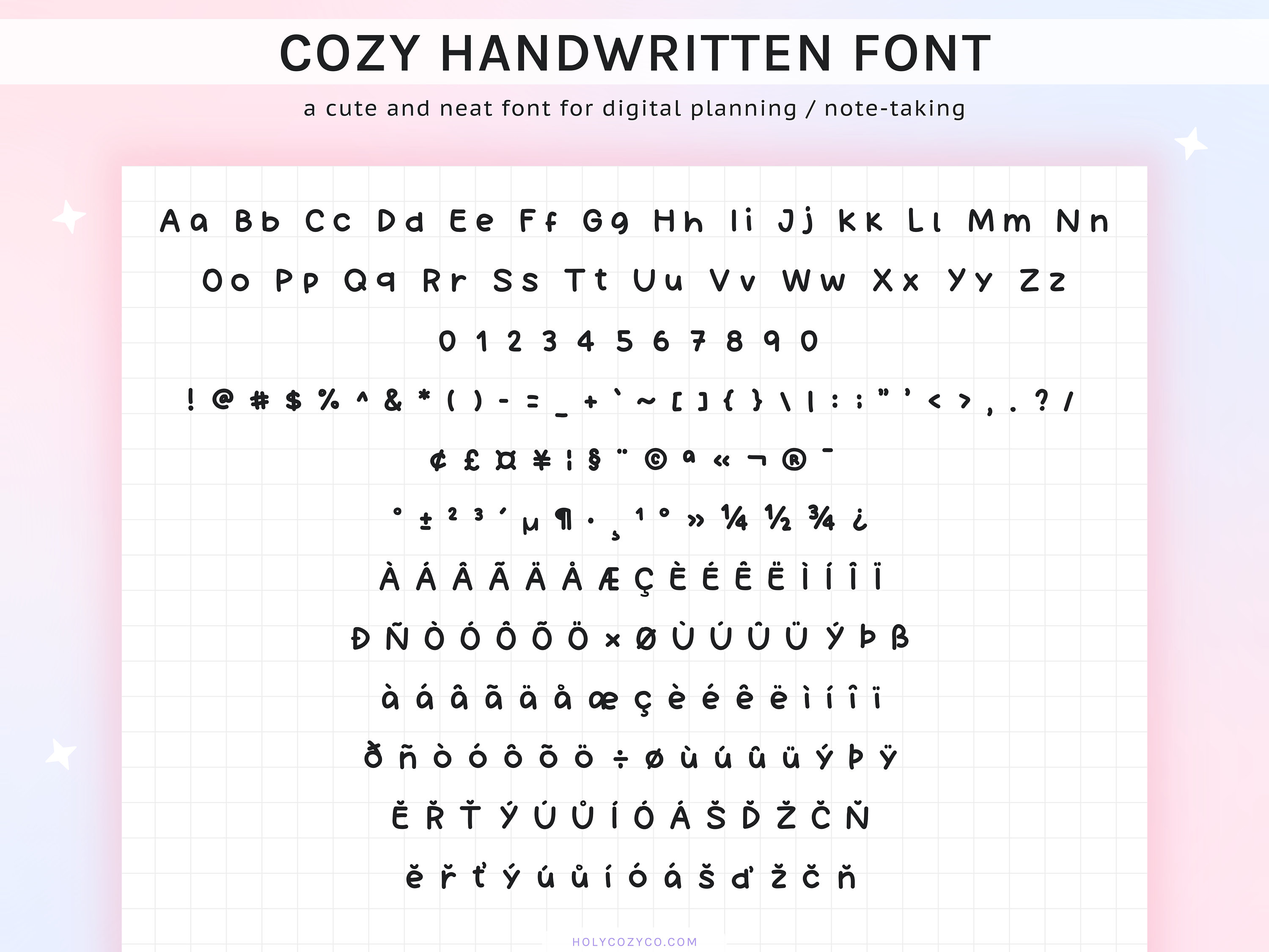 Cozy Handwritten Font for Digital Planner / Note-taking Cute - Etsy