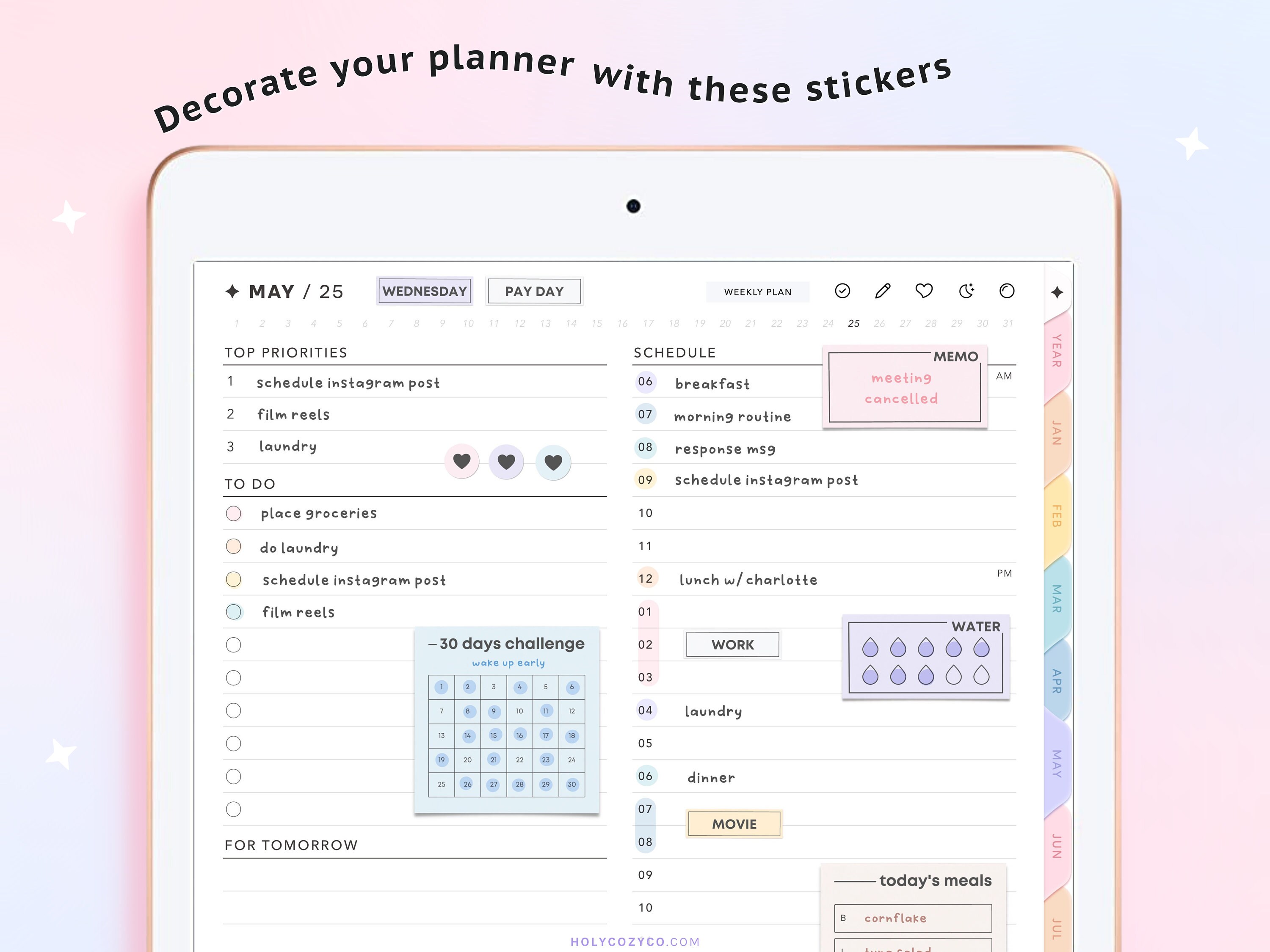 Purple Sticky Notes Digital Sticker Book for Goodnotes Planner - Etsy
