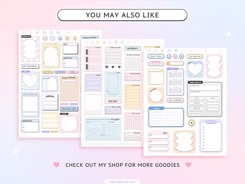 Digital Planner Sticker Book for Goodnotes Planner Widgets - Etsy