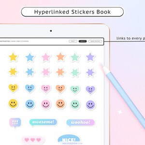 Good Vibes Stickers & Mood Tracker - Digital Stickers - Goodnotes ...
