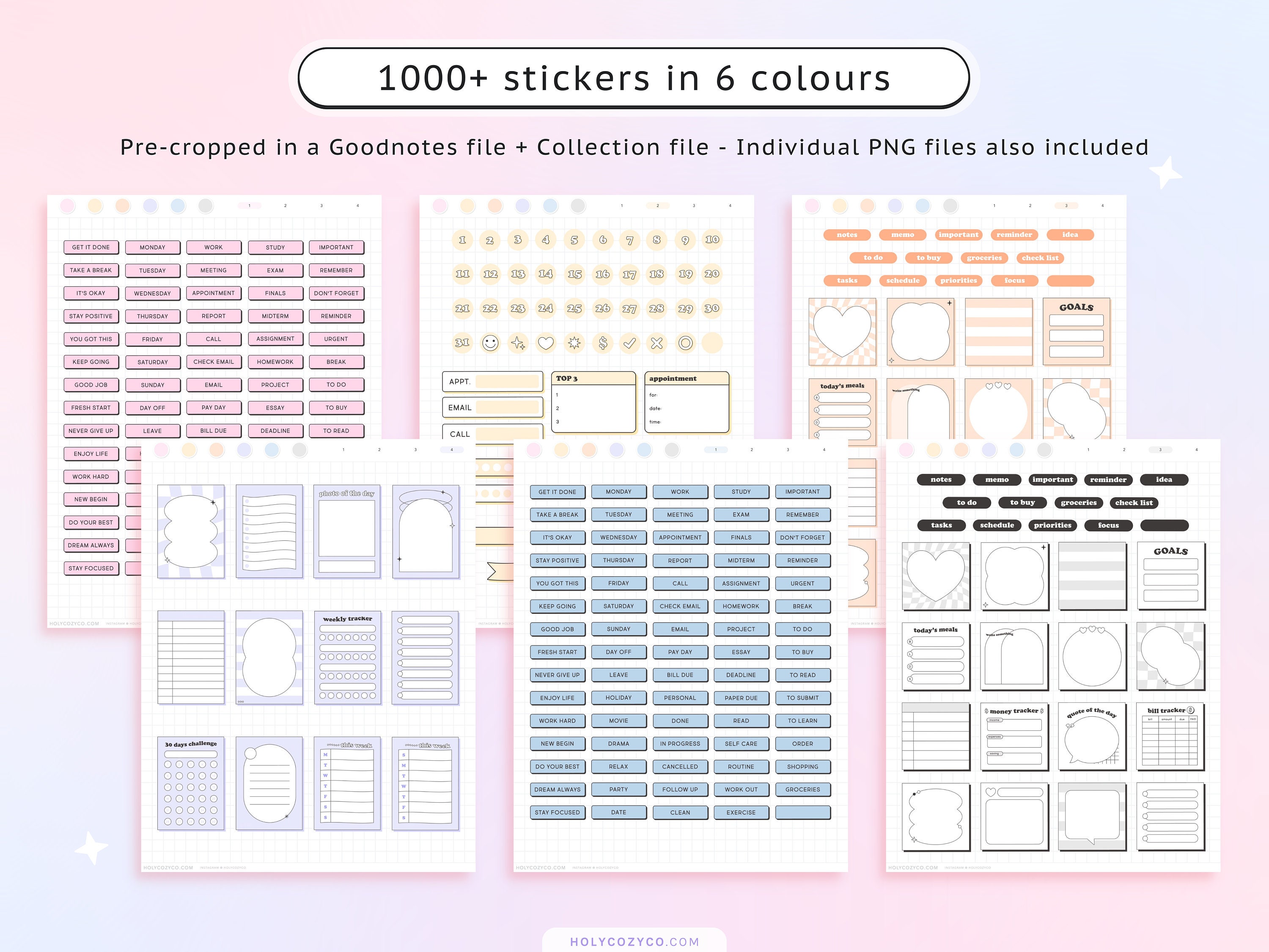 Retro Digital Stickers: 1000+ 90s Planner Widgets (goodnotes, PNG ...