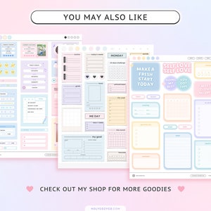 Pastel Rainbow Digital Planner Stickers: Goodnotes Widgets (800+ Pngs ...