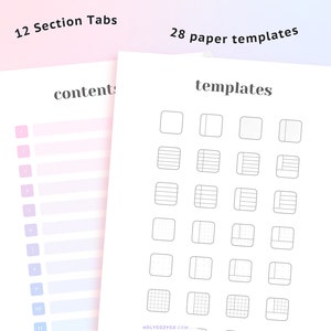 Digital Notebook With 12 Tabs + 10 Notebook Cover + Free Digital ...