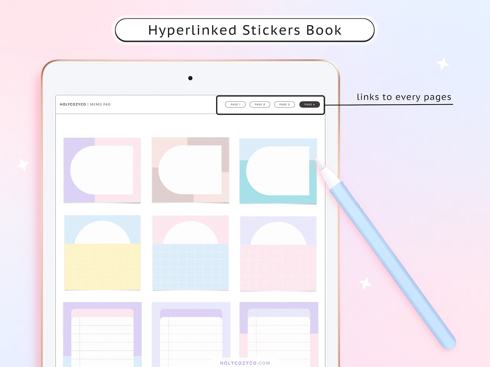 Digital Planner Sticky Notes Sticker for Goodnotes - Pastel Planner ...