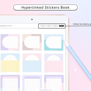Digital Planner Sticky Notes Sticker for Goodnotes - Pastel Planner ...