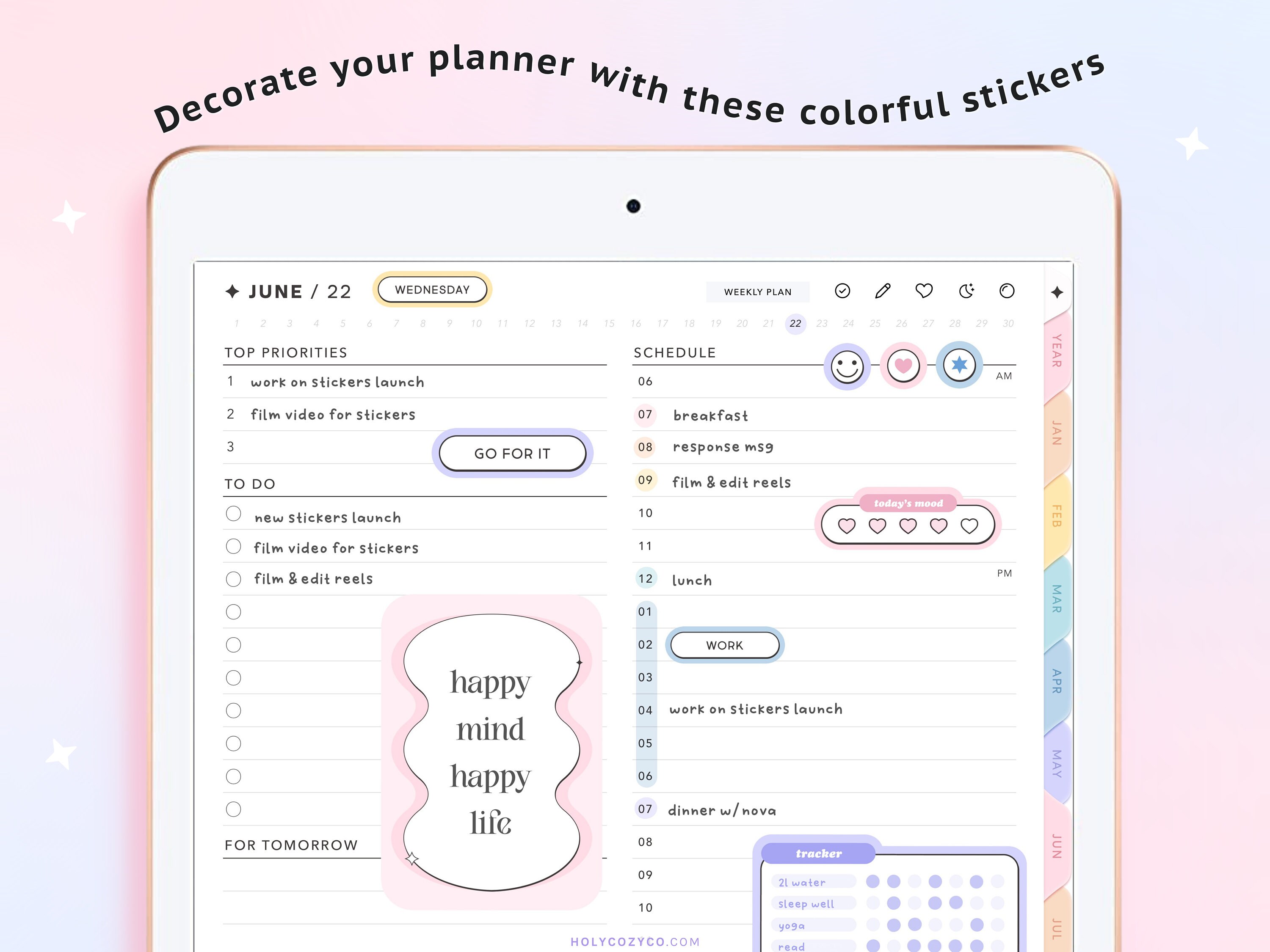 Retro Daily Digital Stickers Goodnotes Sticker Book Digital - Etsy