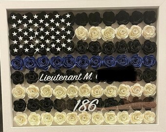 Thin Blue Line Shadow Box - Etsy