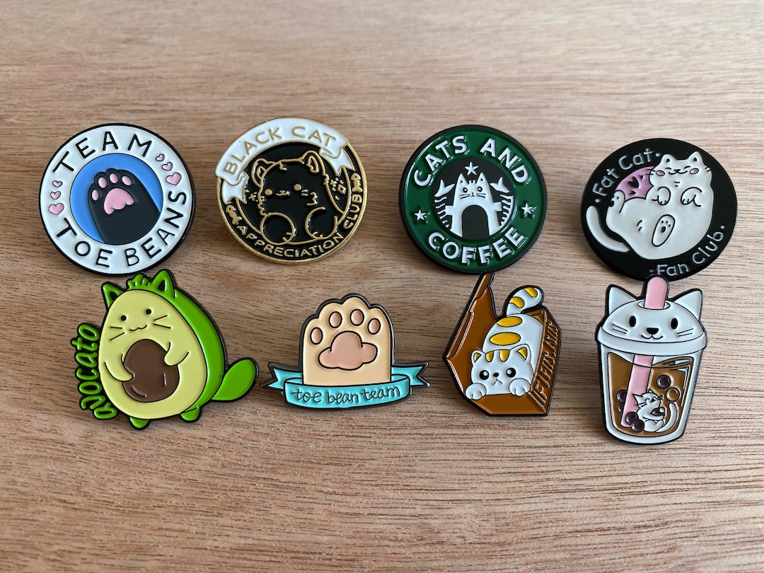 Cute Cat Pins - Etsy