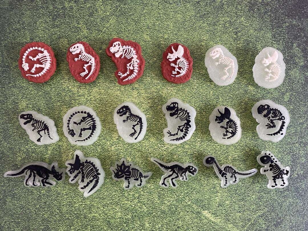 Dinosaur Fossil Clog Charms Glow in the Dark - Etsy