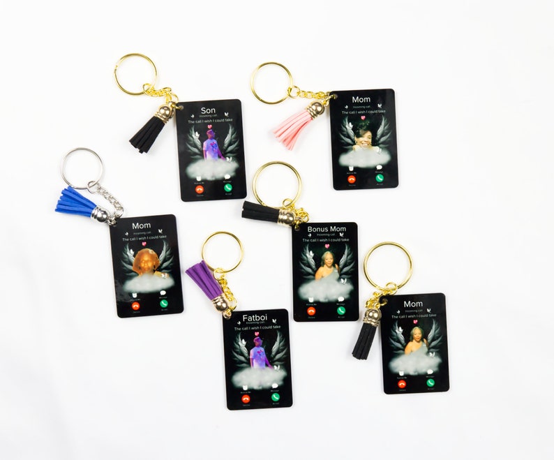Phone Call Memorial Sublimation Keychain | Editable Canva Template the ...