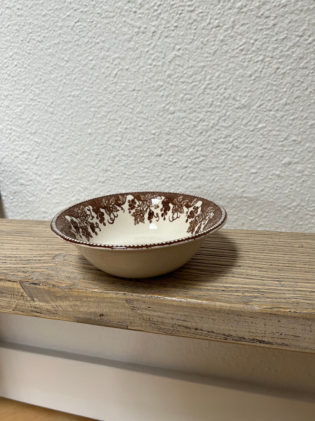 Vintage Brown Floral English Bowl, English Tea Party, Transferware Bowl ...