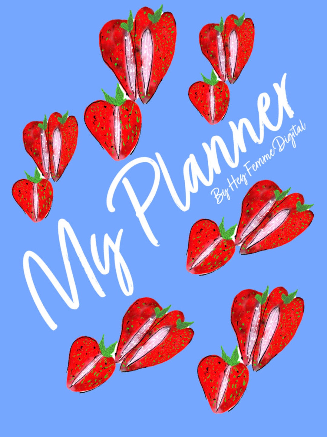 Strawberry Undated Planner, Daily & Weekly Pages (digital Download) - Etsy