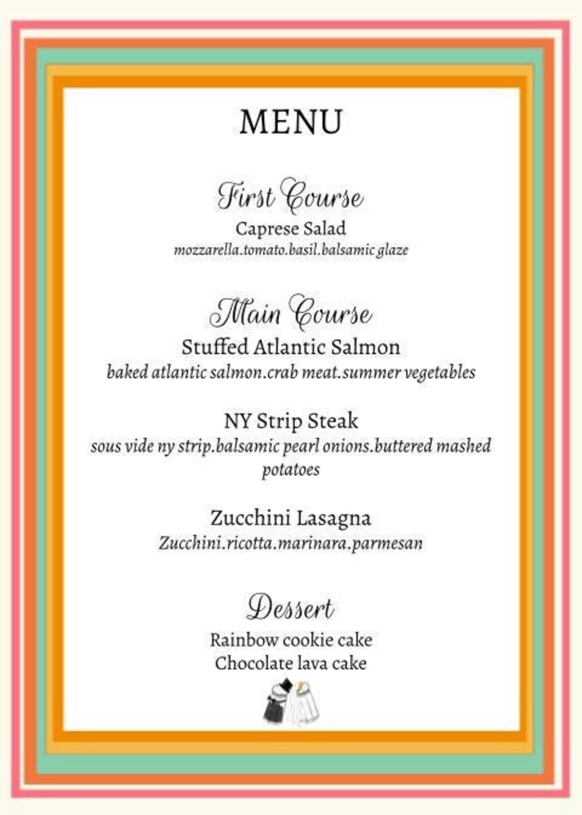 Personalized Event Menu - Etsy