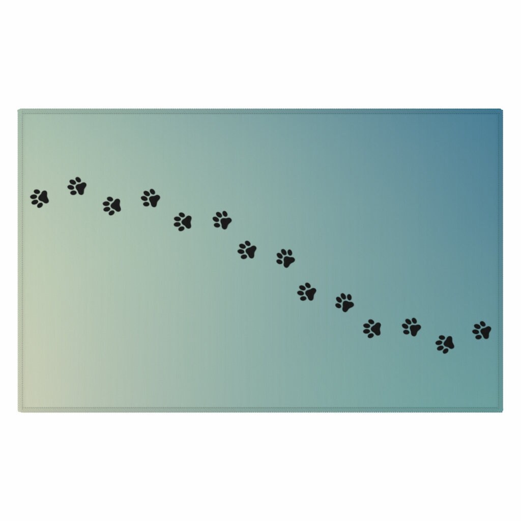 Gradient Paw Dornier Rug / Animal Rug Cute Minimal Rug - Etsy