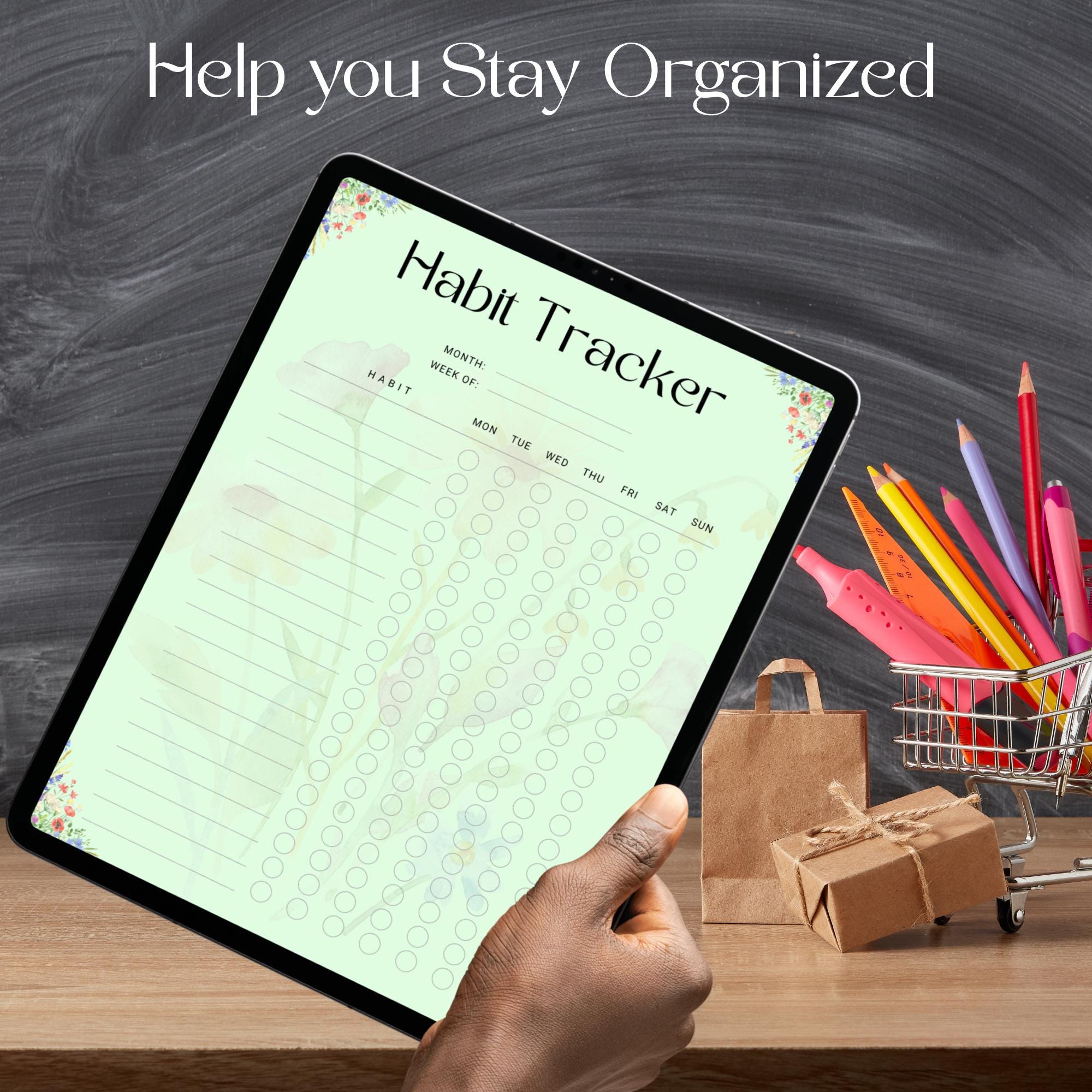 Floral Habit Tracker Bundle | Printable PDF & Digital Goodnotes | A4 A5 ...
