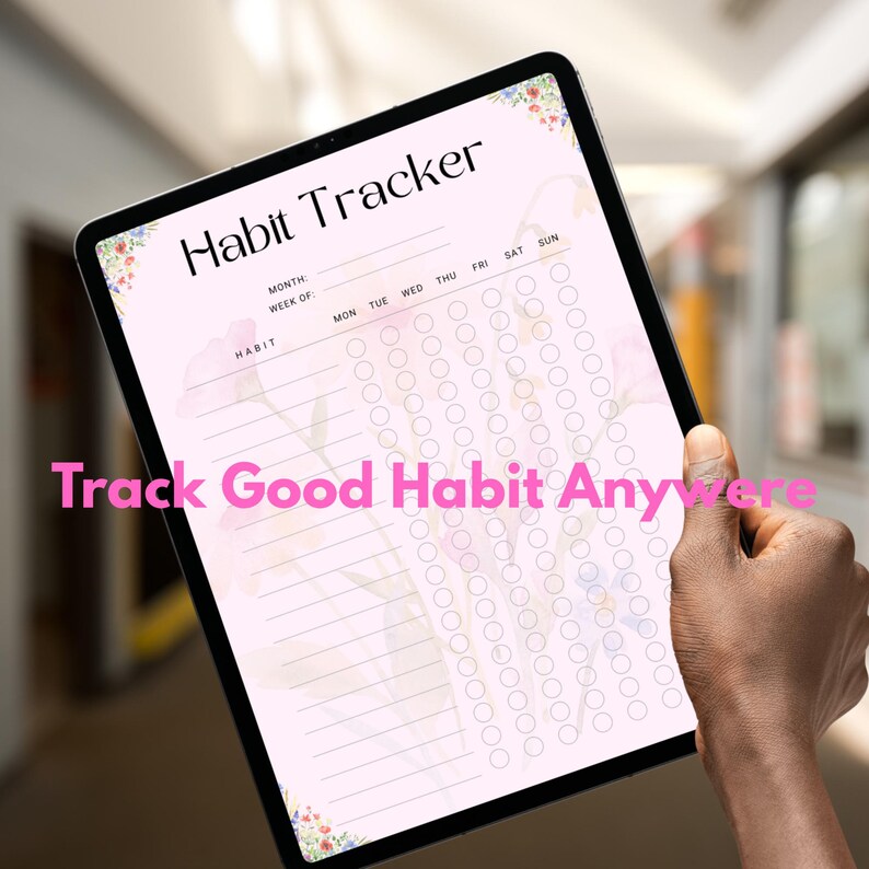 Floral Habit Tracker Bundle | Printable PDF & Digital Goodnotes | A4 A5 ...