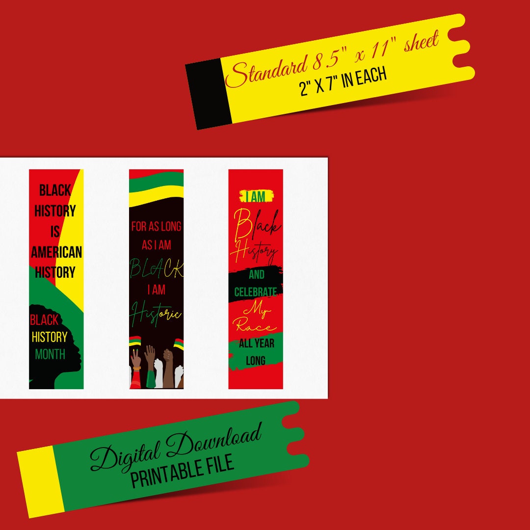 Black History Month Printable Bookmarks Black History Month 2023 ...