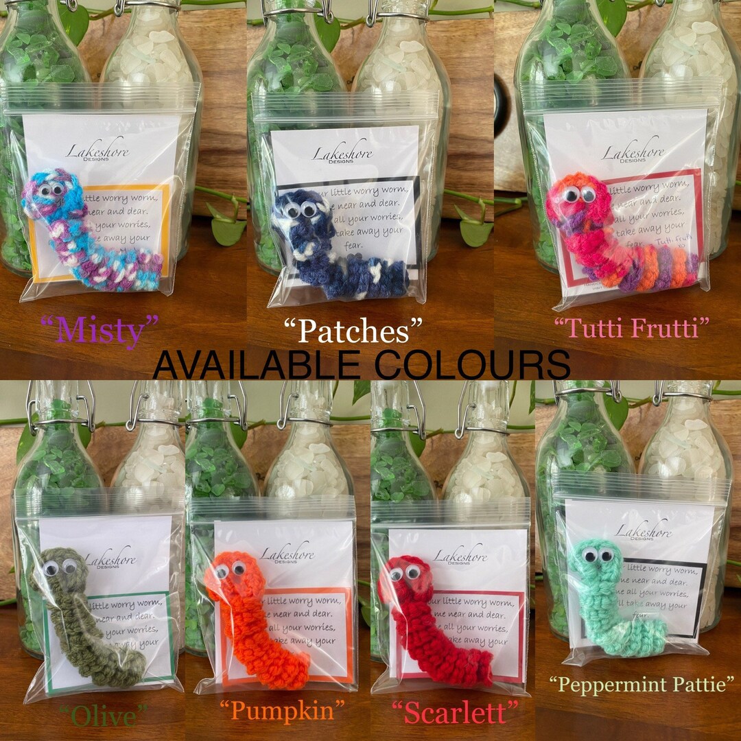 Worry Worms Stress Toy Fidget Toy ADHD Toy Anxiety Toy - Etsy