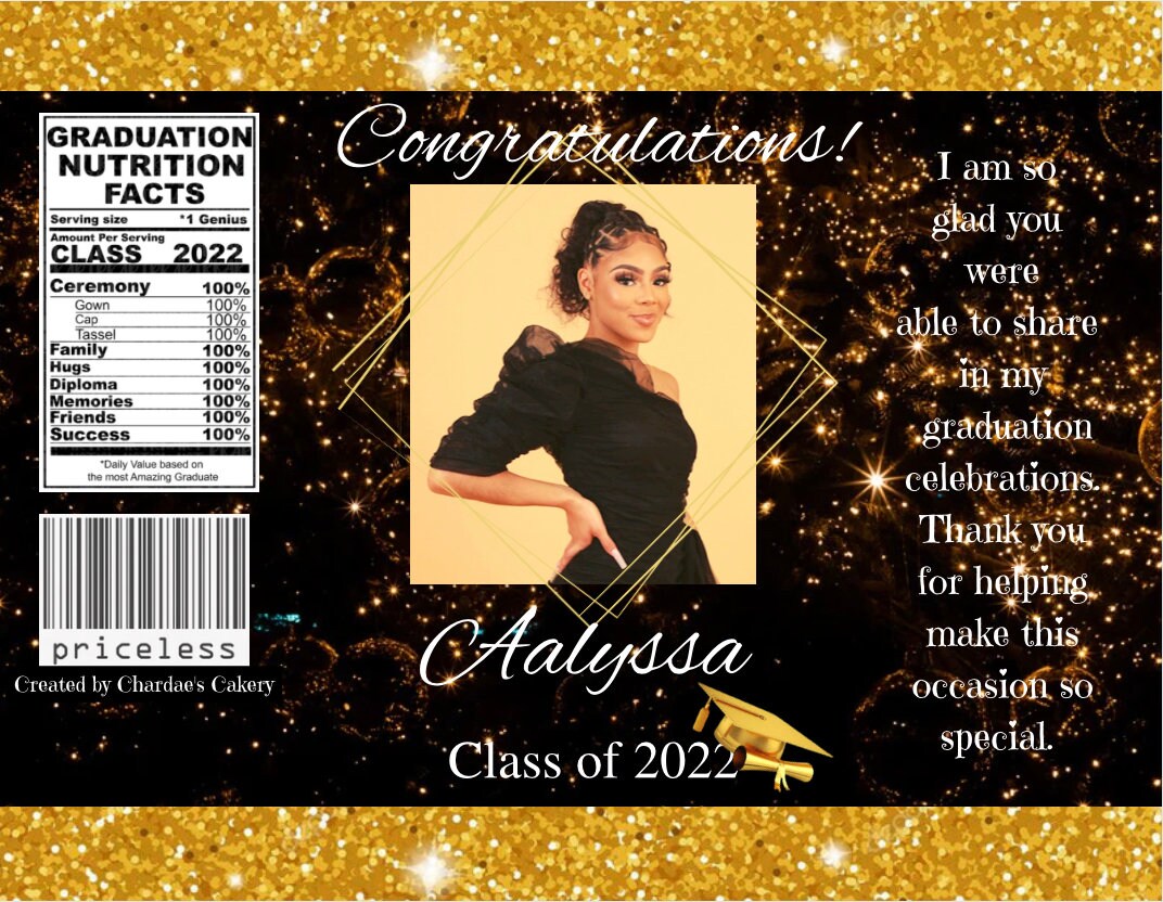 Personalized Graduation Theme Chip Bag *digital File* A Unique Addition ...