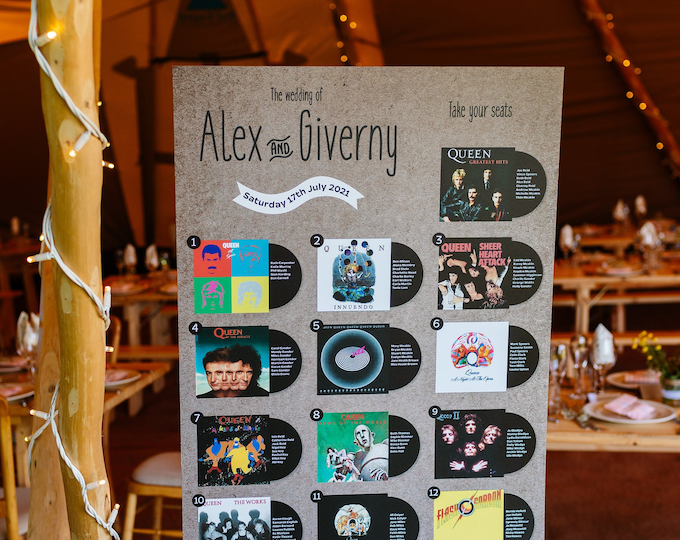 Wedding Music Themed Table Plan (printed Item) - Etsy