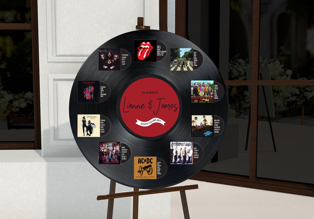 Wedding Music Themed Circular Table Plan (printed Item) - Etsy