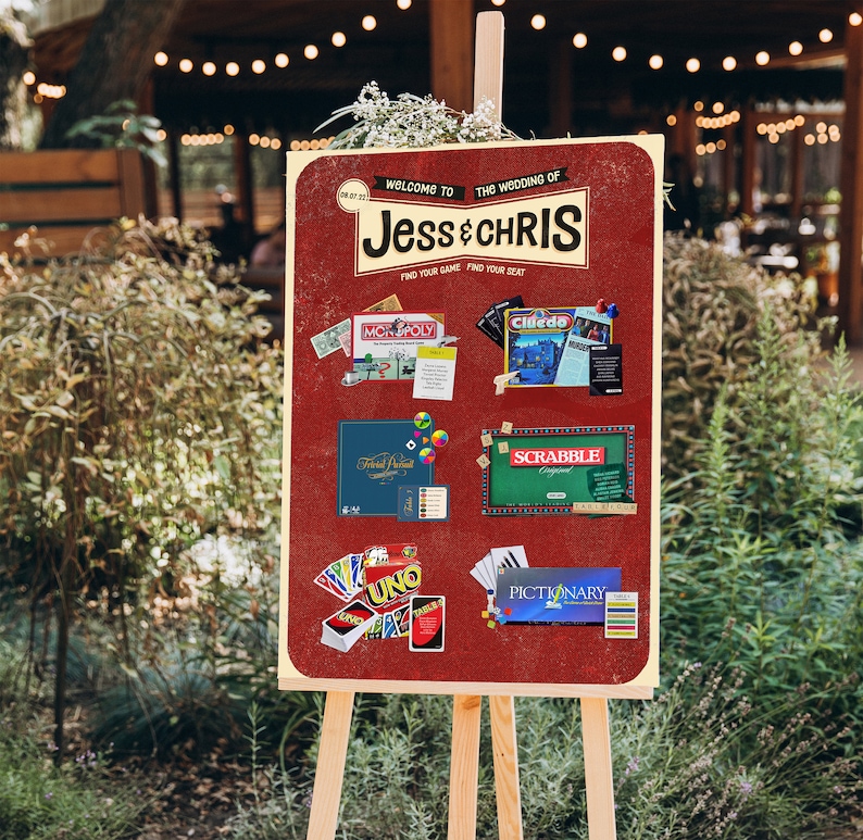 Wedding Board Game Themed Table Plan digital - Etsy
