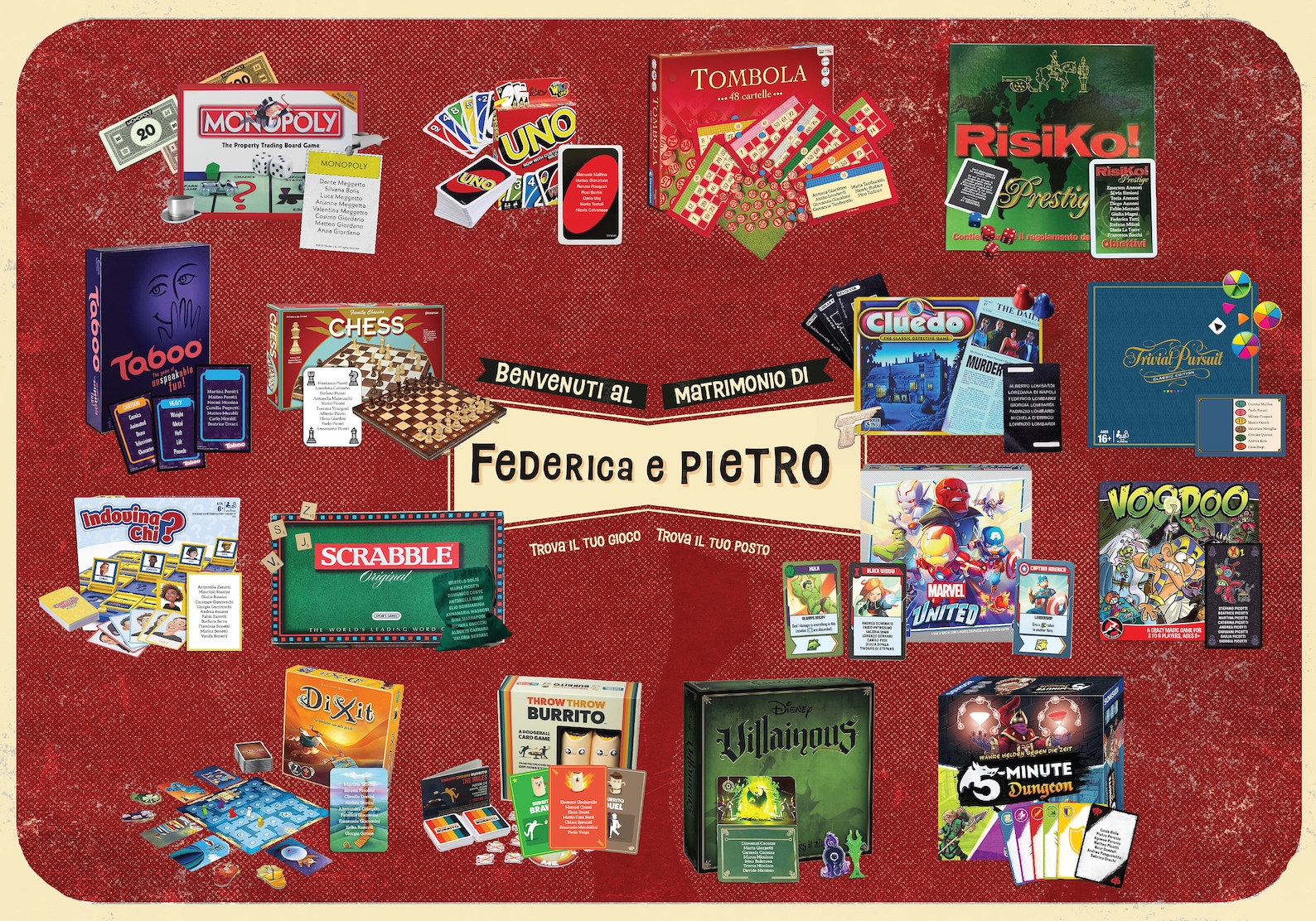 Wedding Board Game Themed Table Plan digital - Etsy