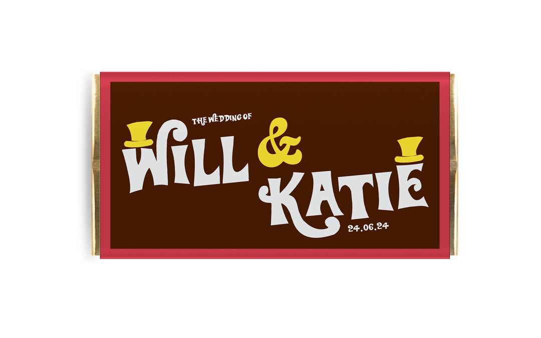 Willy Wonka Wrapper Wedding Table Favours - Etsy UK