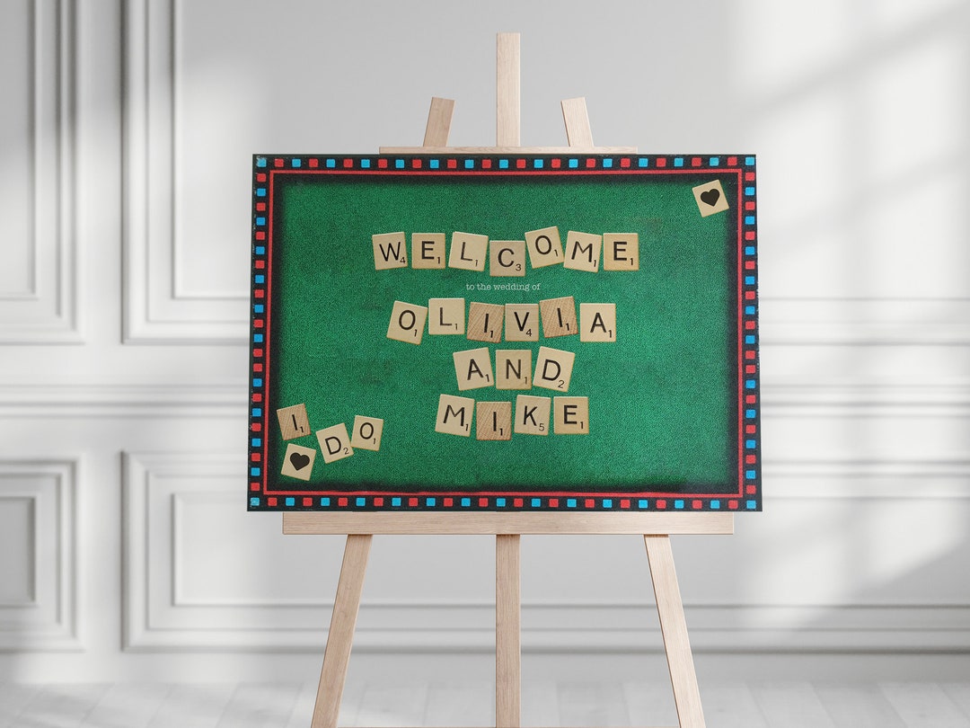 Scrabble Wedding Welcome Sign - Etsy