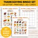 Printable Thanksgiving BINGO Set - Etsy