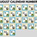 3 Month Printable Calendar Numbers BUNDLE in AB Pattern - Etsy