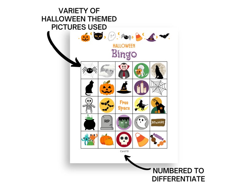 Printable Halloween BINGO Set - Etsy