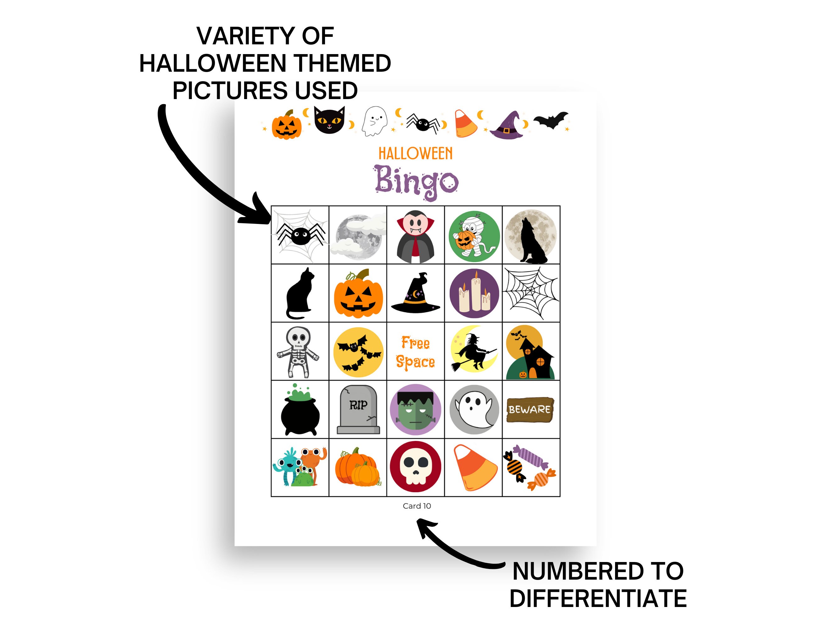 Printable Halloween BINGO Set - Etsy