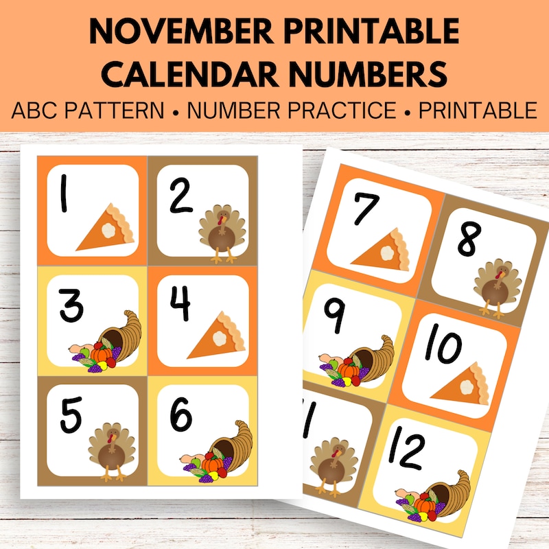 Thanksgiving Abc Cards - Etsy