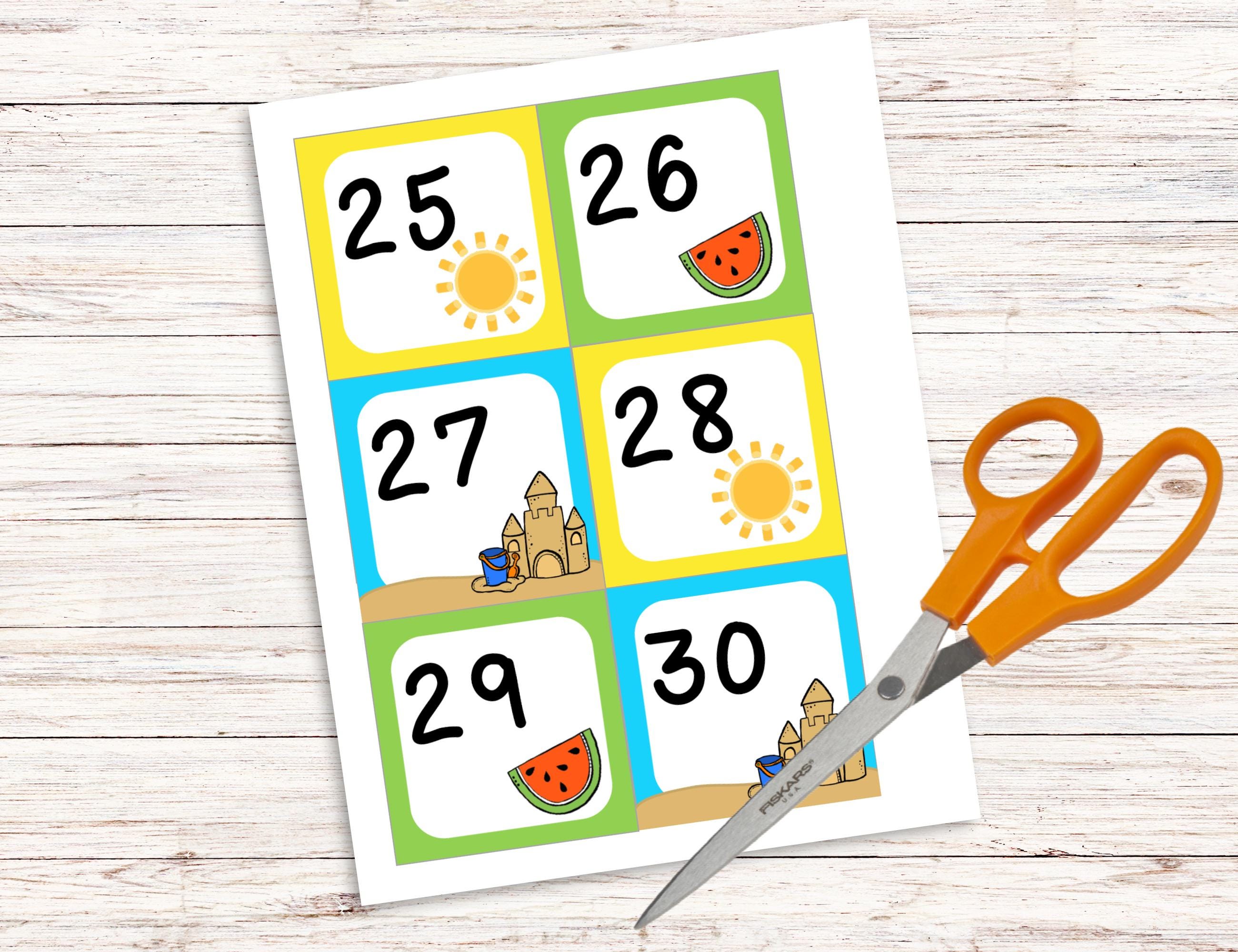 June Calendar Numbers in ABC Pattern - Etsy