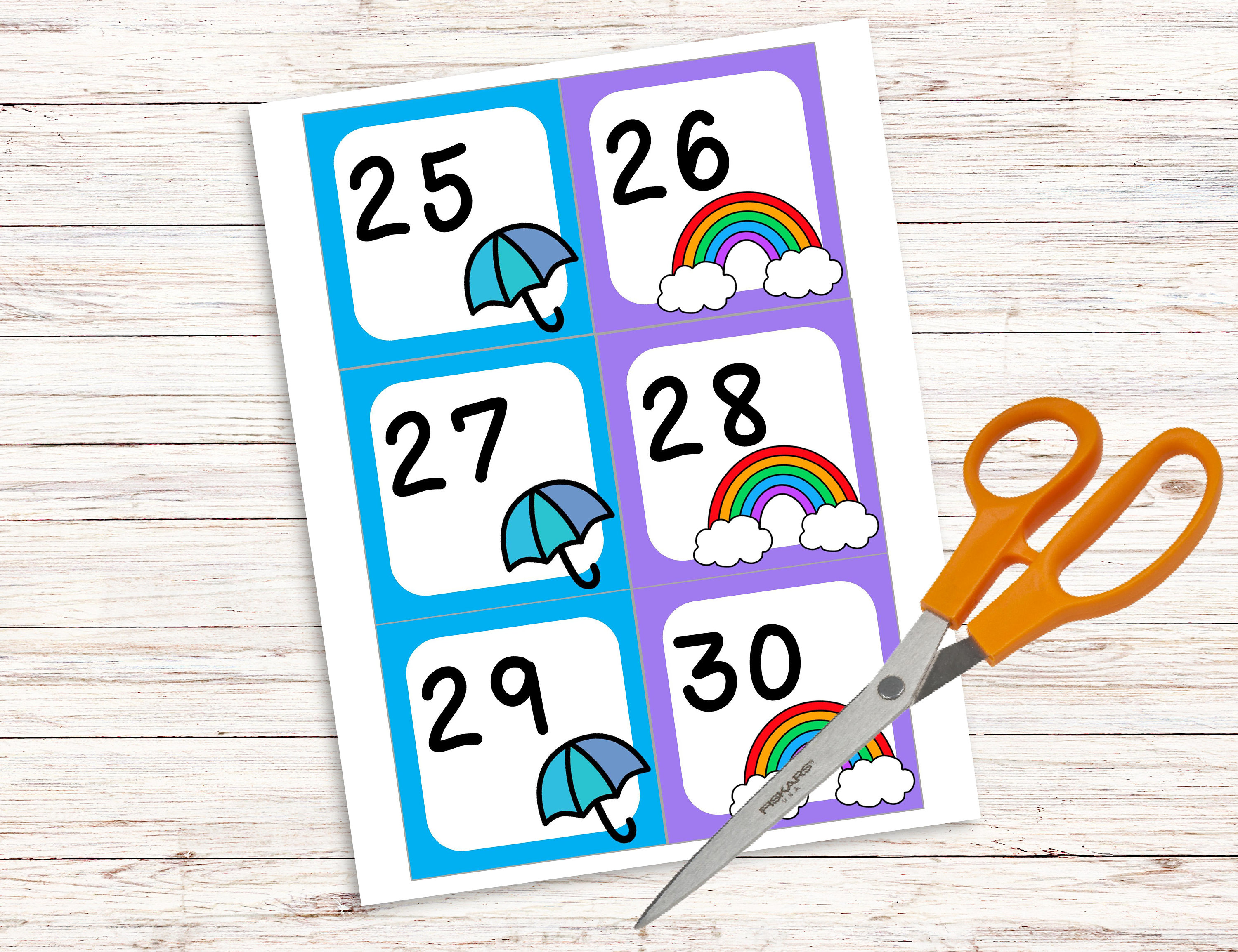 April Calendar Numbers in AB Pattern - Etsy