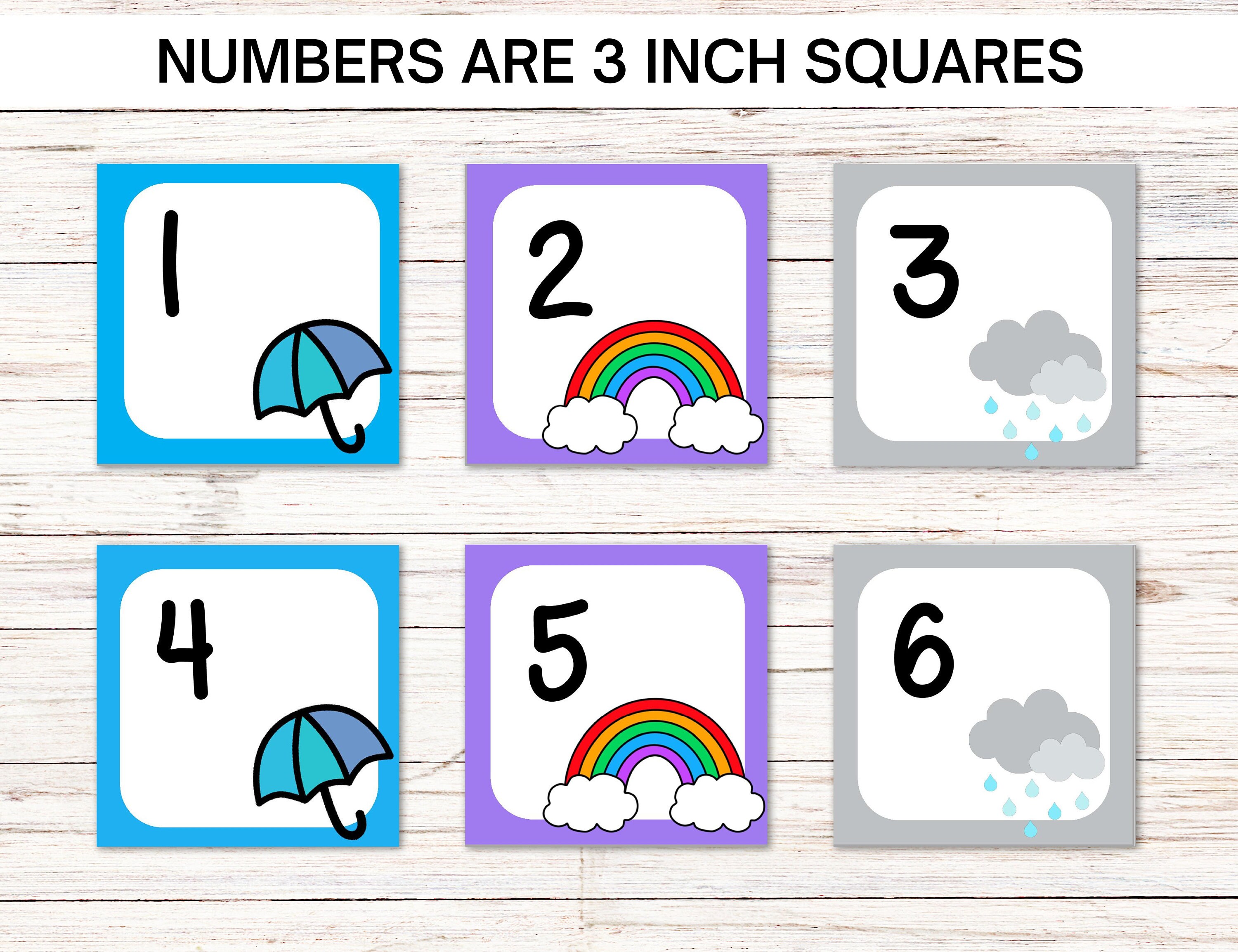 April Calendar Numbers in ABC Pattern - Etsy