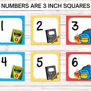 August Calendar Numbers in ABC Pattern - Etsy