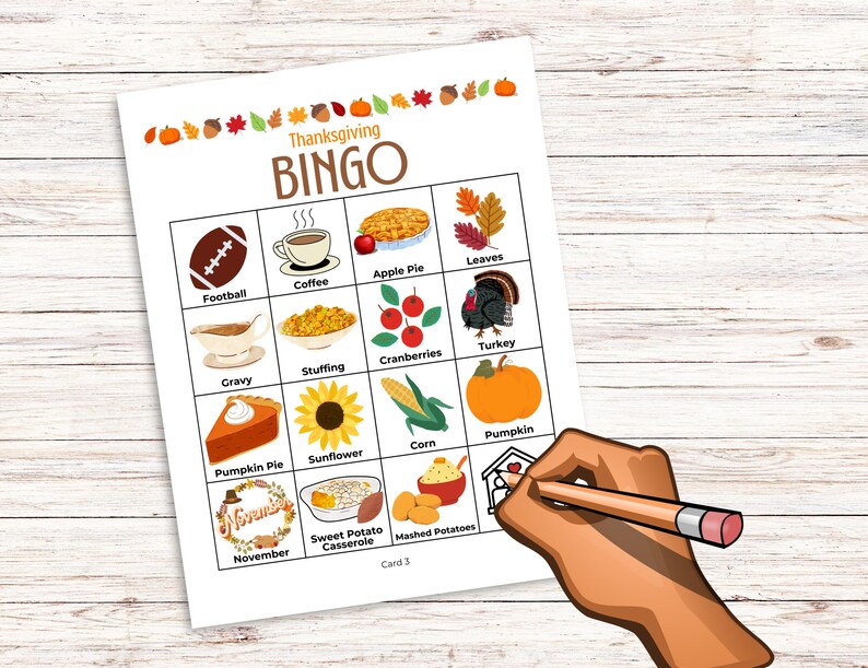 Printable Thanksgiving BINGO Set - Etsy