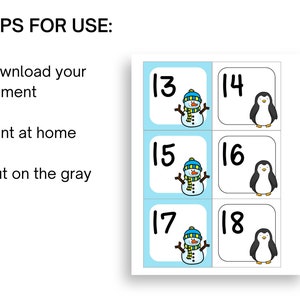 January Calendar Numbers in AB Pattern - Etsy