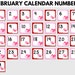 3 Month BUNDLE Calendar Numbers in AB Pattern (february, March, April ...